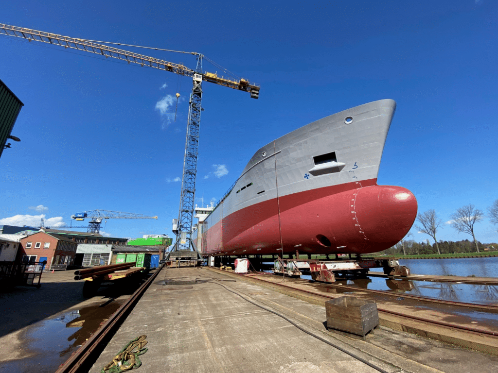 On the 2nd of June, Scotline's NB 754 will be christened and launched ...