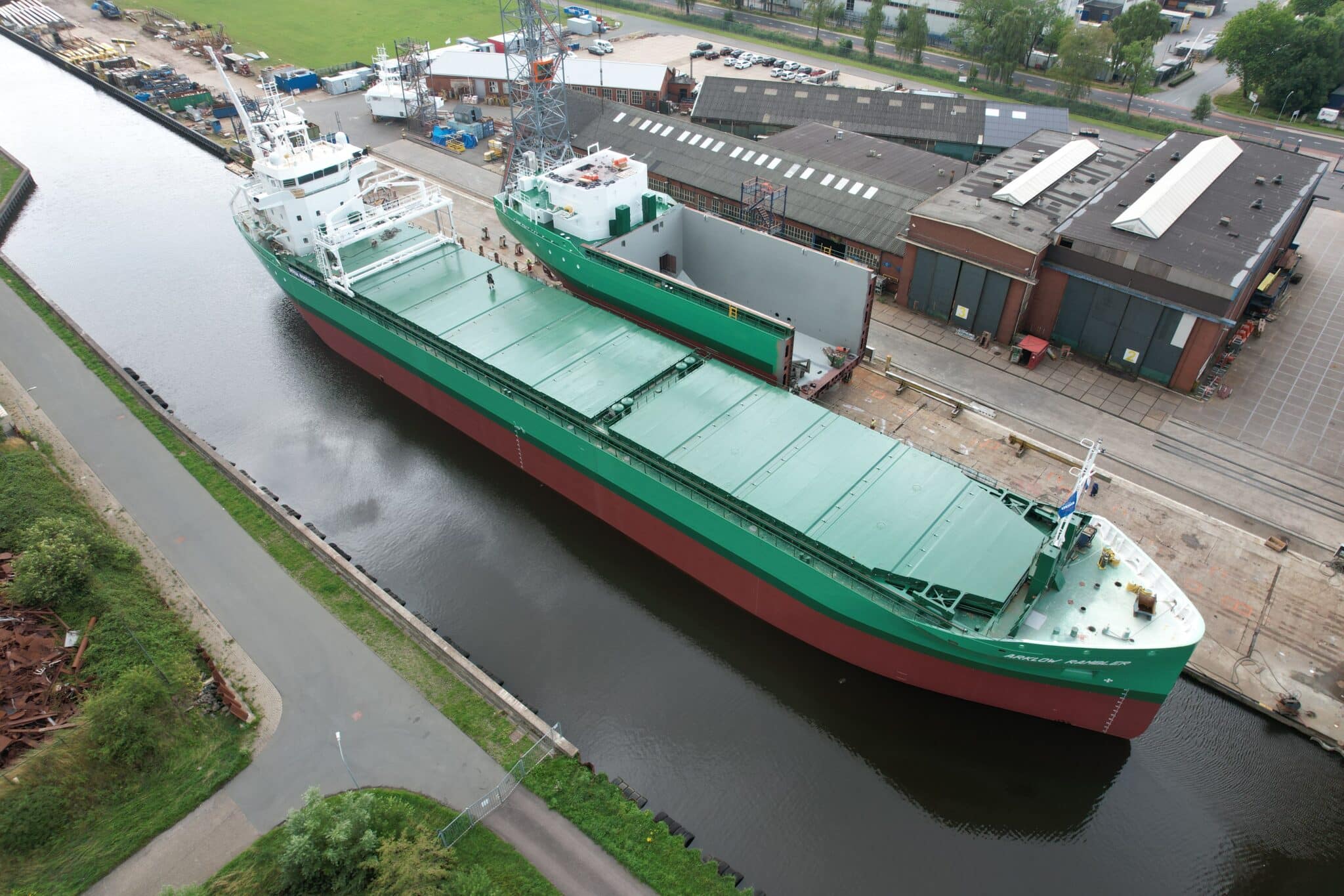 Next week the 4th Arklow 6885 dwat vessel will touch water for the ...
